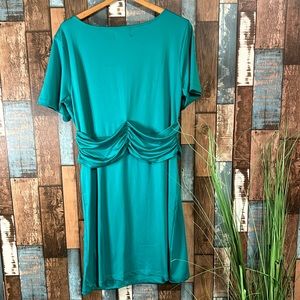 The Paragon | Dresses | The Paragon Teal Ruffle Side Empire Waist Dress ...